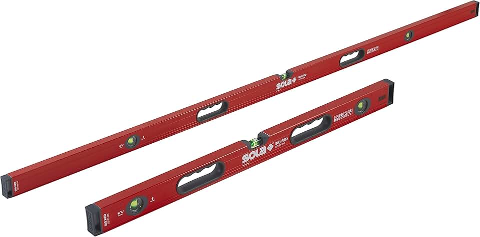 SOLA LSB7832 Big Red Aluminum Box Beam Level Jamb Set with 3 60% ...
