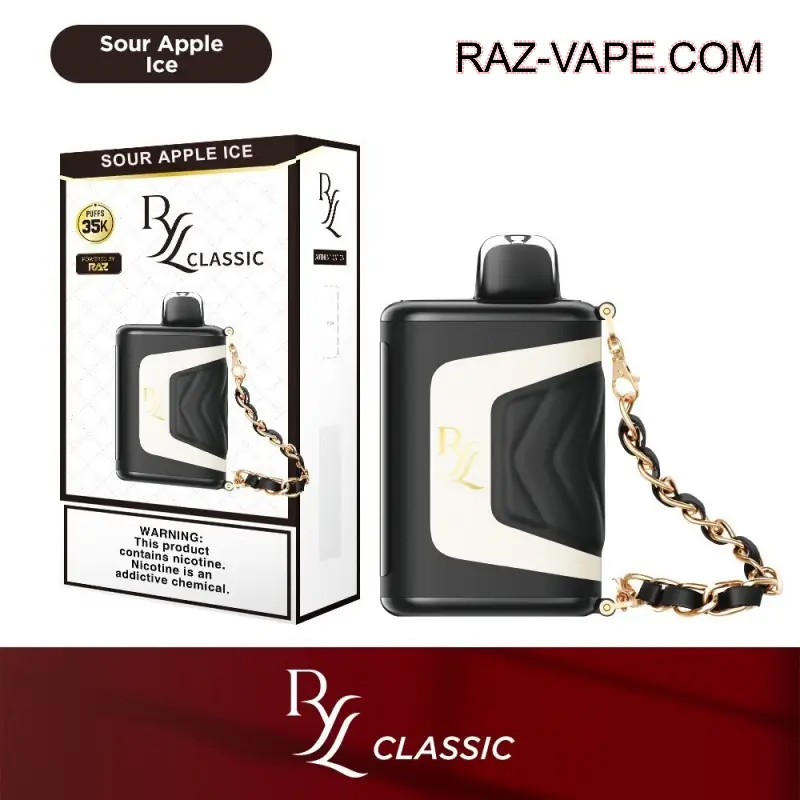 Sour Apple Ice RAZ RYL Classic 35K Disposable Vape | 35,000 Puffs | 12 ...
