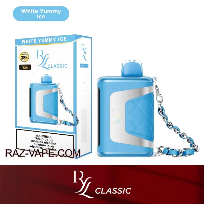 White Yummy Ice RAZ RYL Classic 35K Disposable Vape | 35,000 Puffs | 12 ...