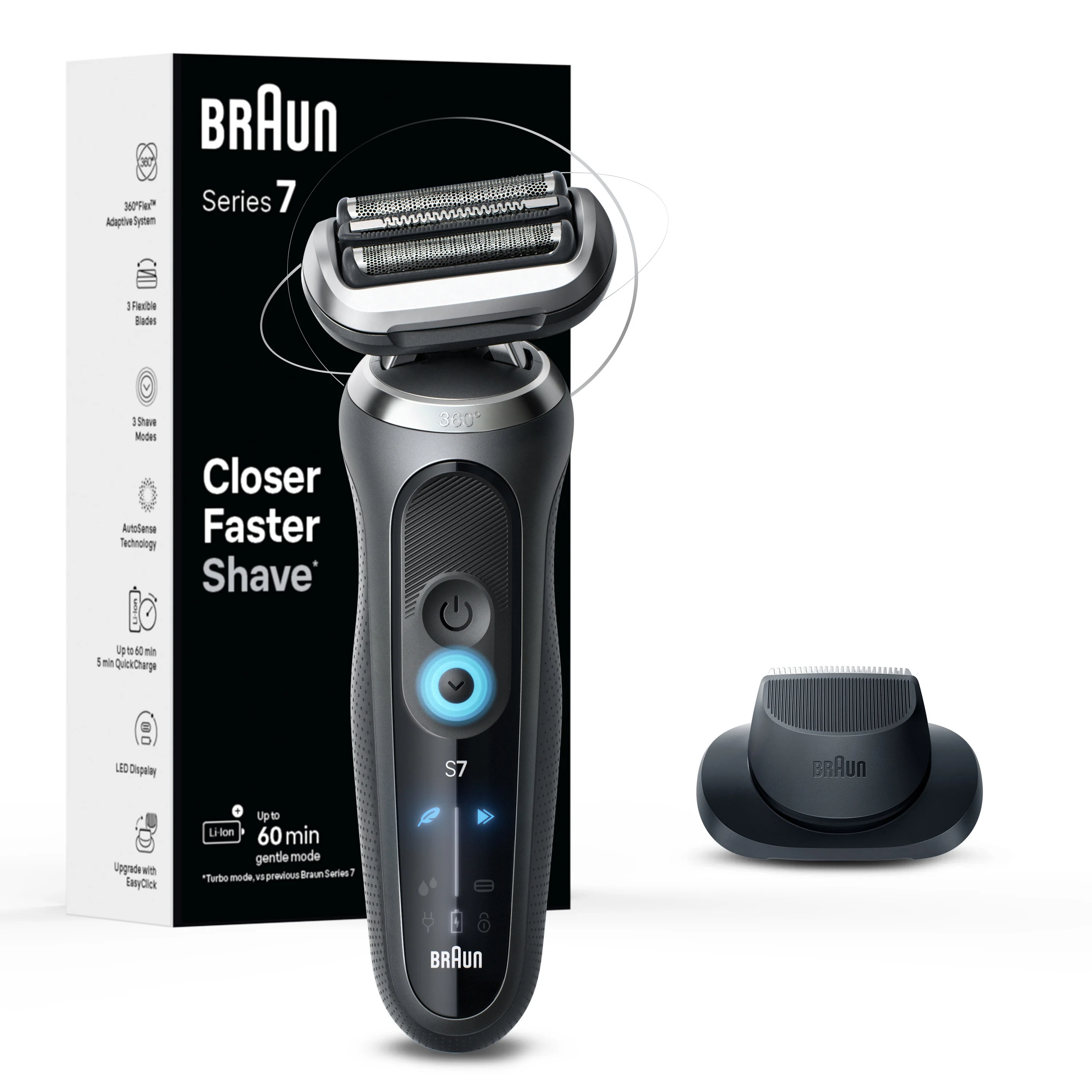 Braun Series 7 7120s Electric Shaver with Precision Trimmer - Fansideac