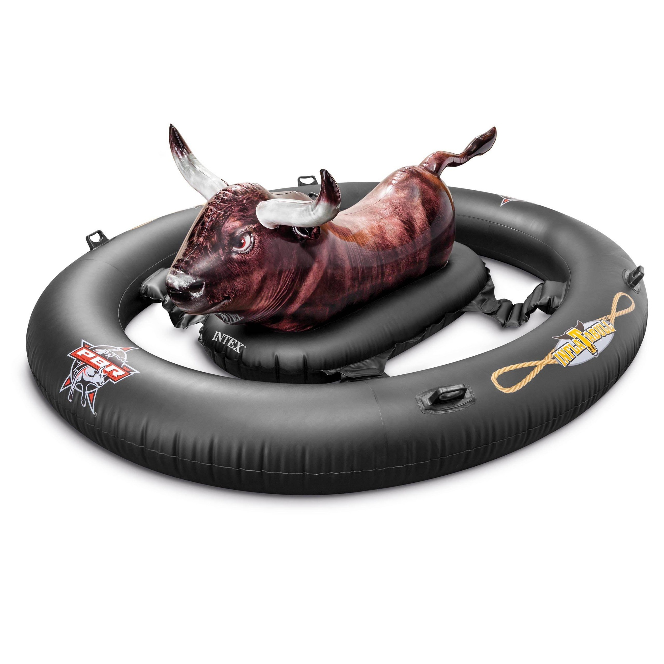Intex PBR Inflatabull BullRiding Giant Inflatable Swimming Pool Float 2 ...