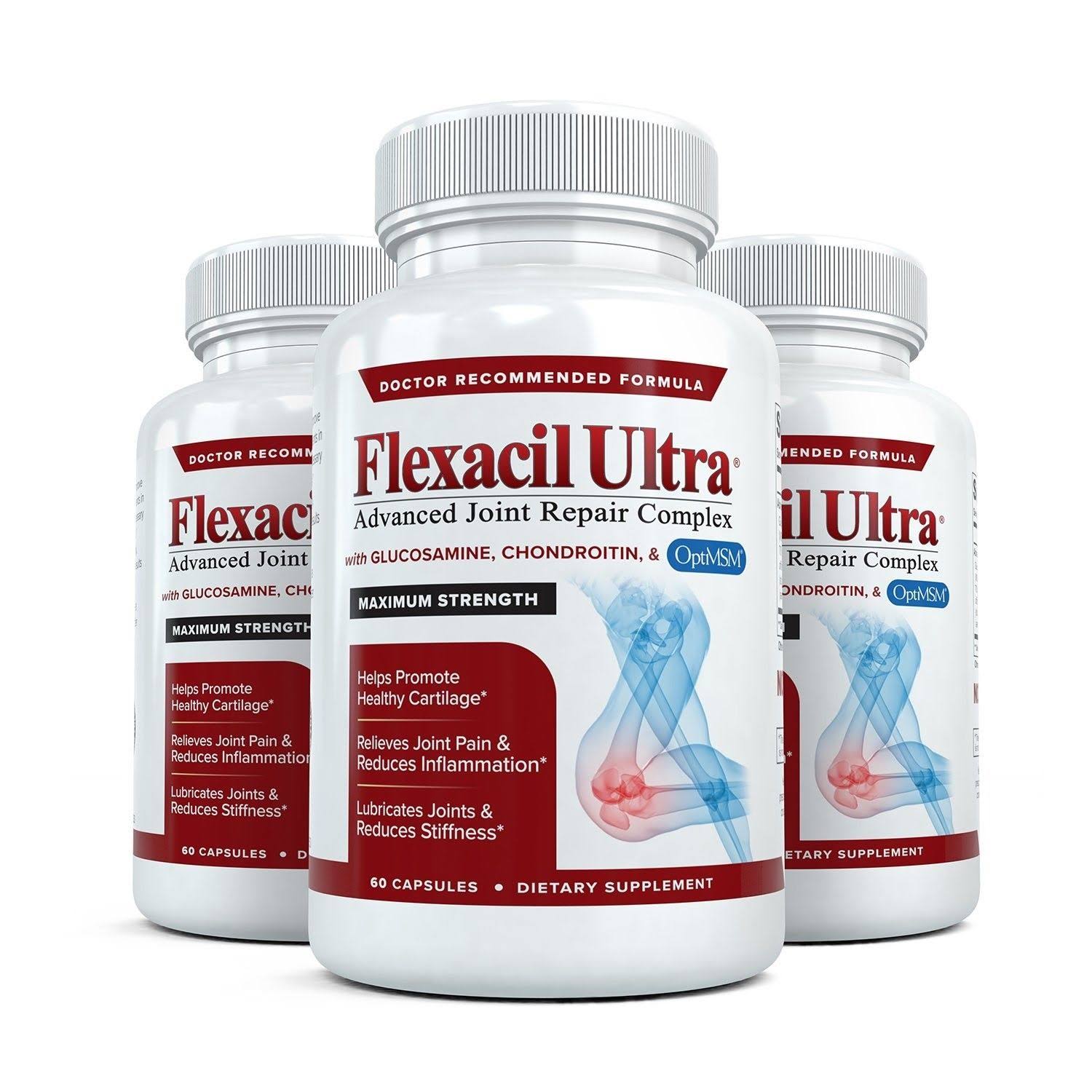 Flexacil Ultra C Maximum Strength Joint Pain Relief Supplement 3 Bottles