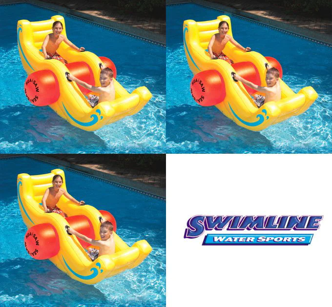3) Swimline 9058 Swimming Pool Inflatable Sea-Saw Rocker See-Saw Float ...