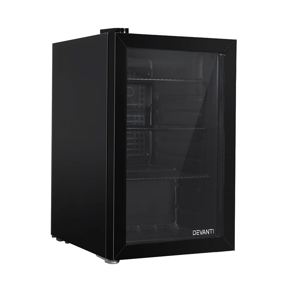 70L Bar Fridge Glass Door Mini Countertop Freezer Fridges Bottle Cooler