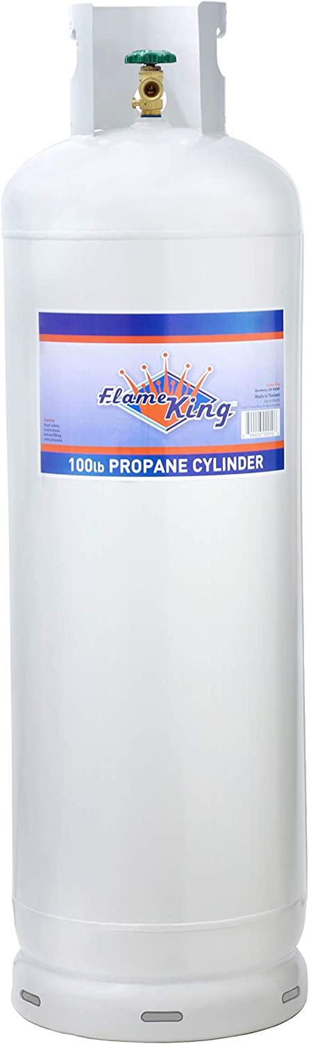 Flame King YSN100 YSN100 100 Pound Steel Propane Tank Cylinder with 10 ...