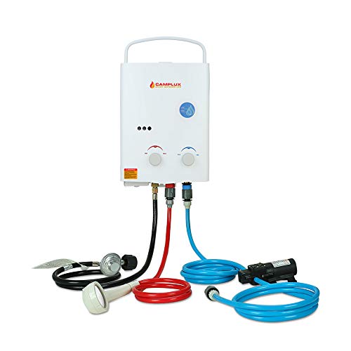 Camplux 5L 132 GPM Outdoor Portable Propane Gas Tankless Water Heater