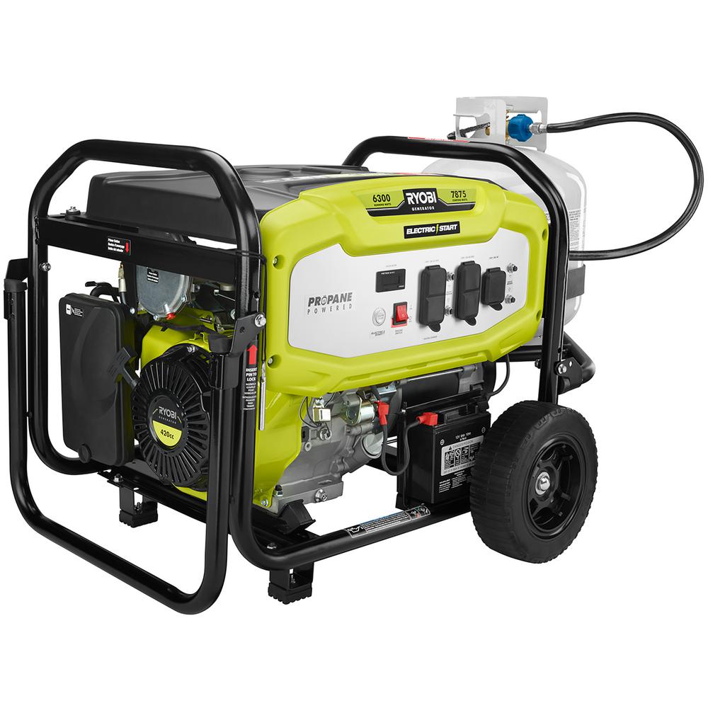 6300Watt Propane Gas Powered Electric Start Portable Generator