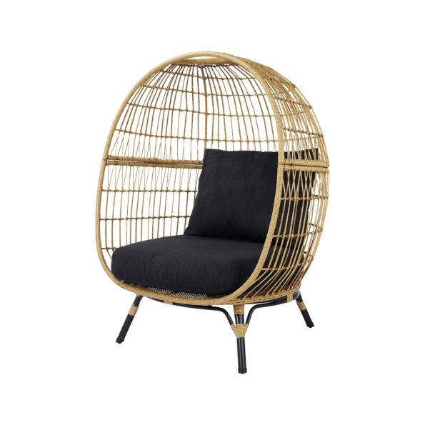 GoodHome Apolima Brown Rattan effect Egg Chair 45