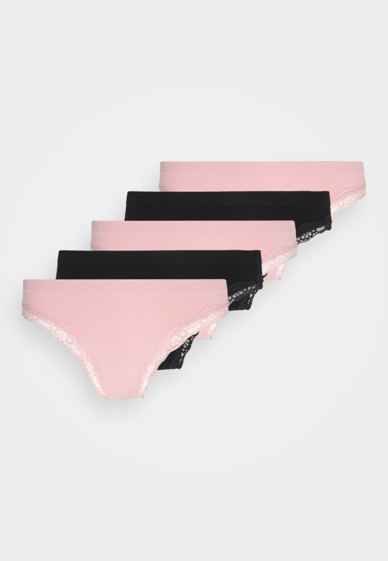 Outlet Anna Field 5 PACK – Tanga – Black/pink, Mujer L