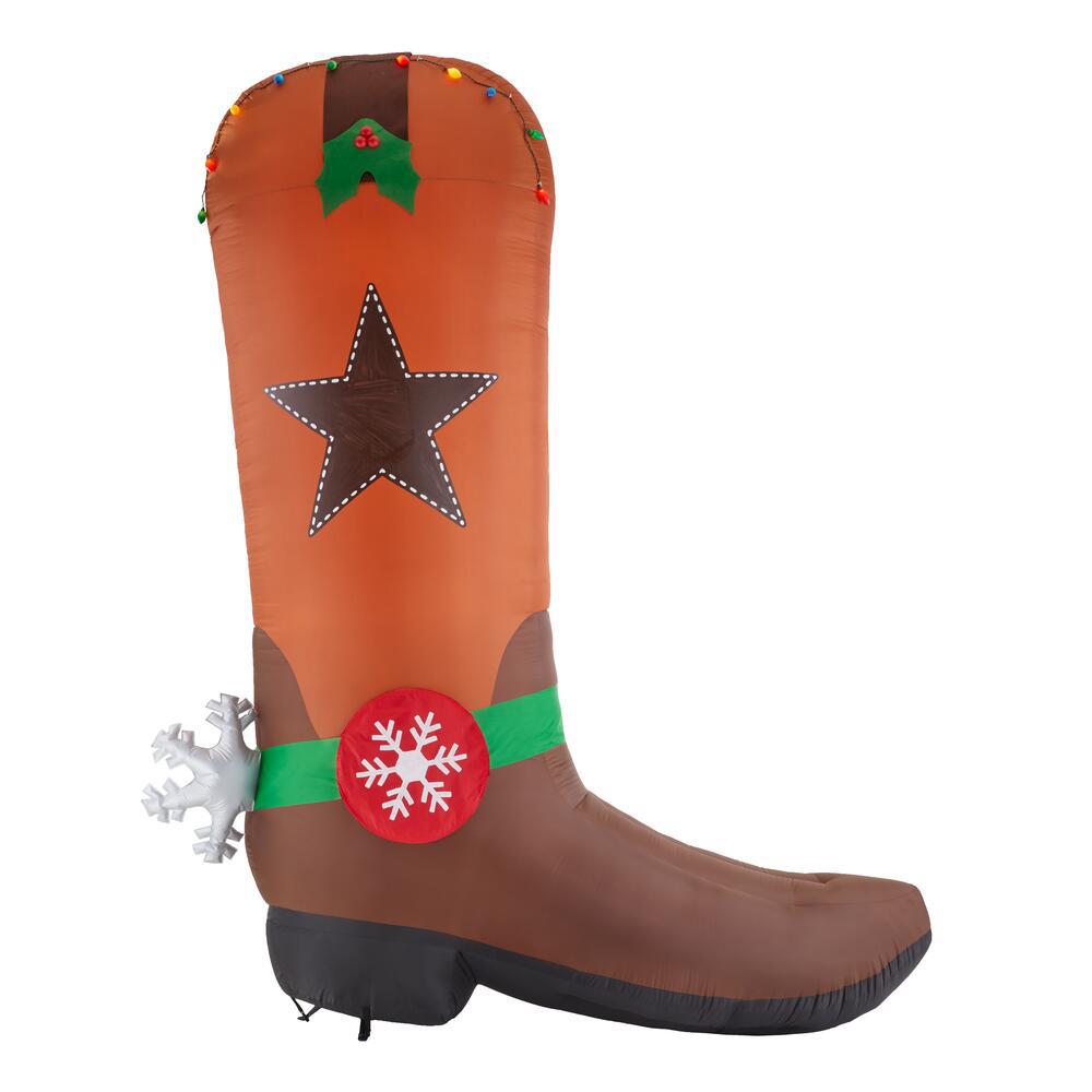 Home Accents Holiday 11 ft GiantSized LED Inflatable Cowboy Boot 22