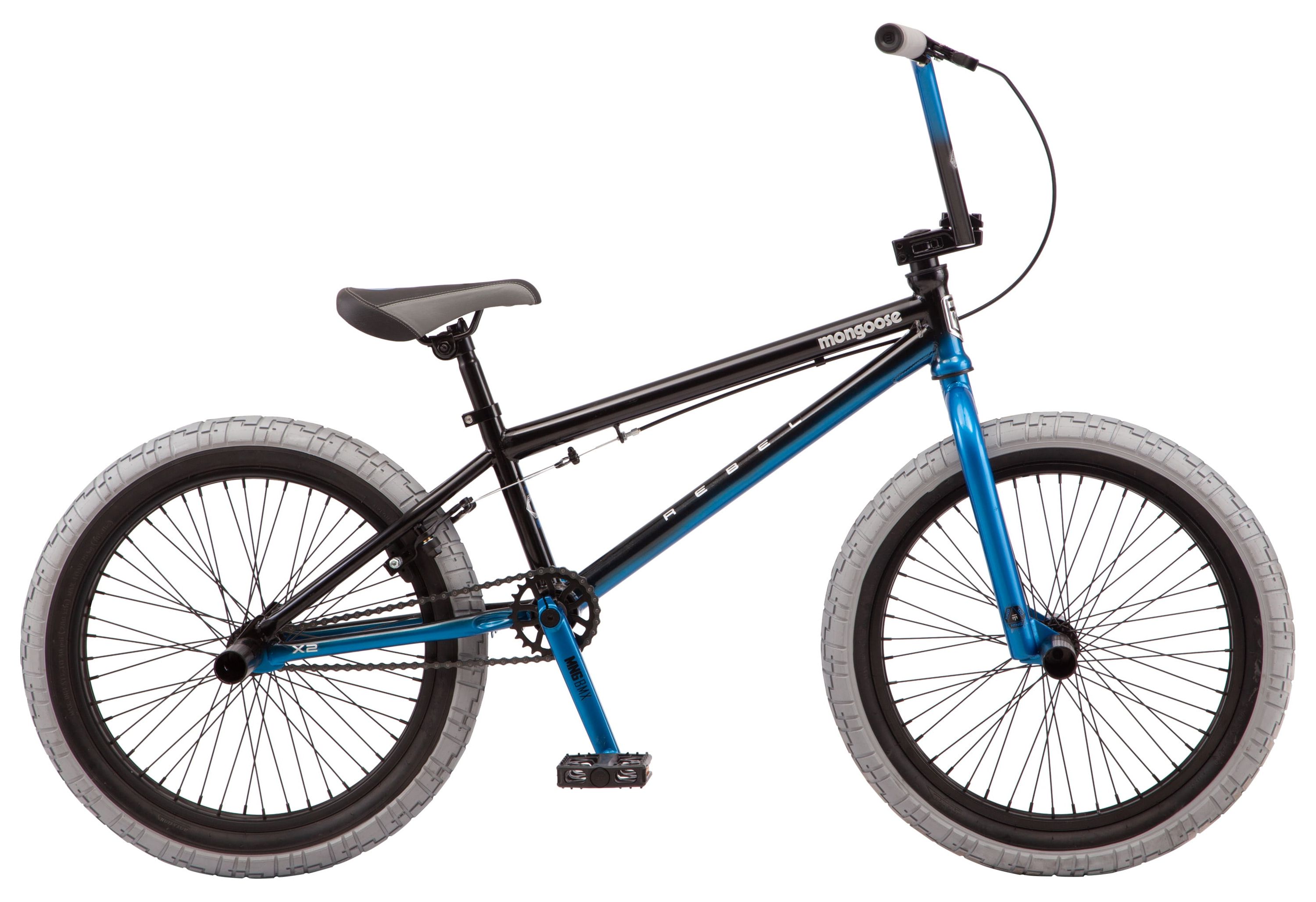 Mongoose Rebel X2 Kids Boys 20-in. BMX Bike, Black & Blue - Texas Outlet