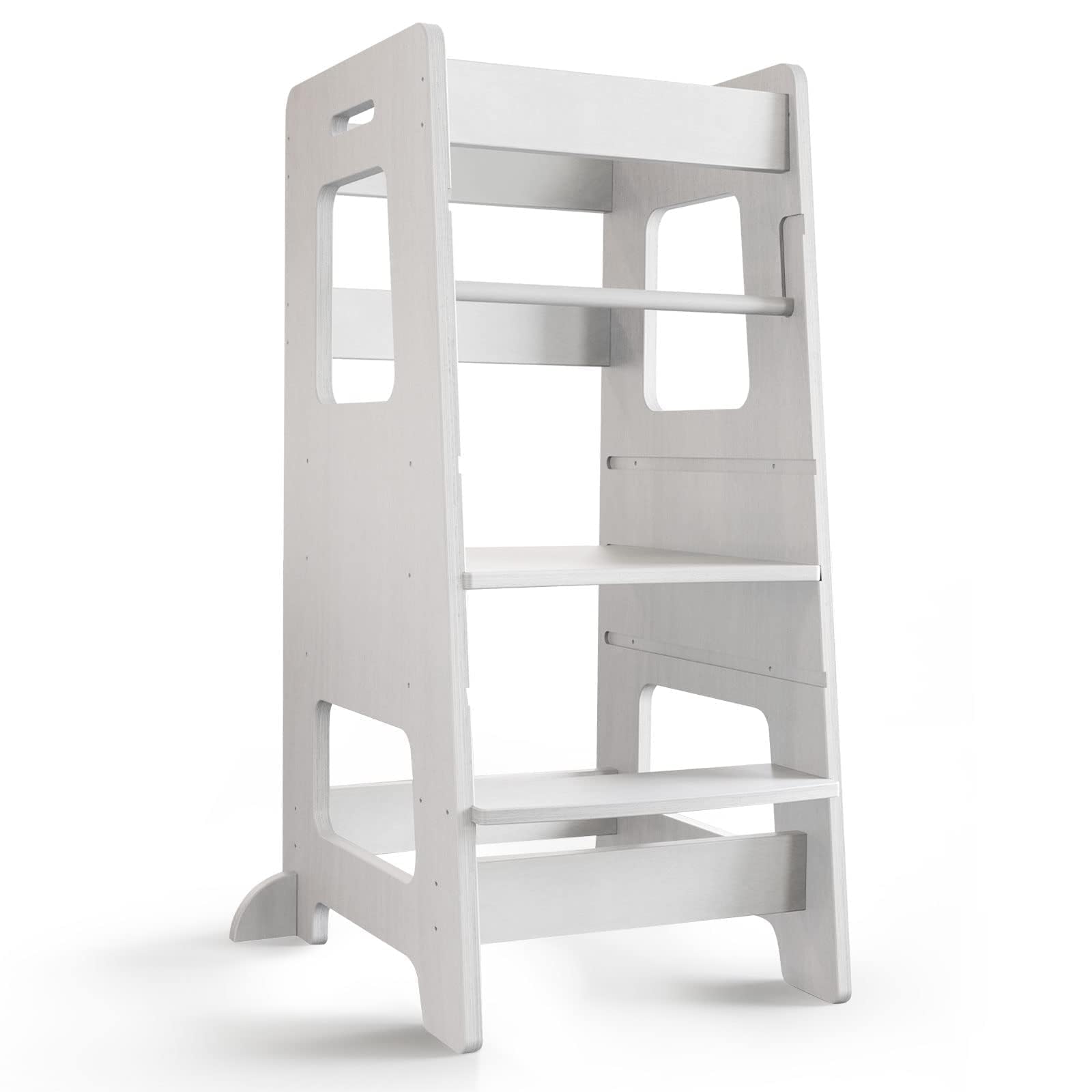 Kitchen Step Stool, WOOD CITY Toddler Kitchen Stool Helper with Safety ...