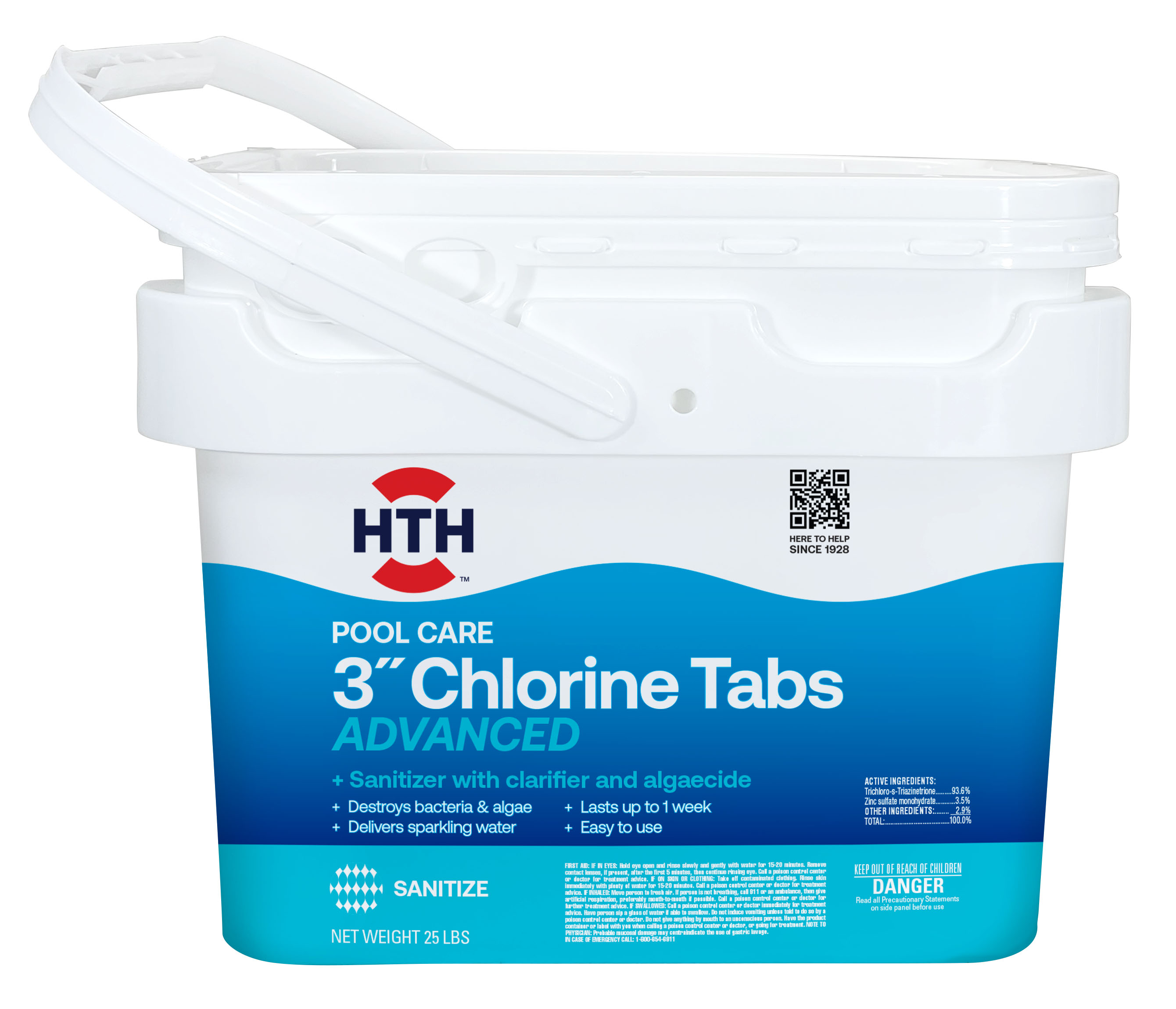 HTH Pool Care 3" Chlorine Tablets Advanced for Swimming Pools, Tablets ...