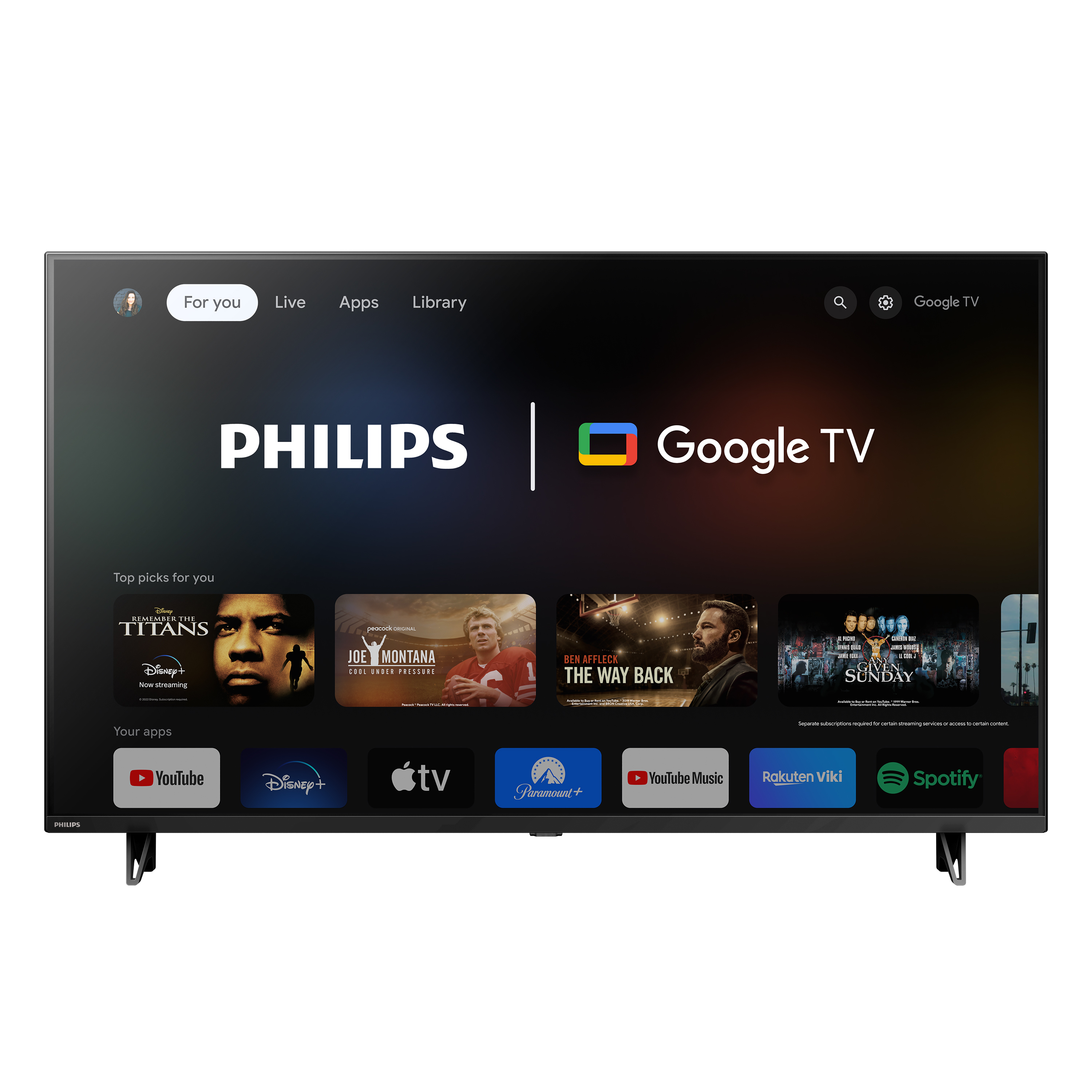 Philips 43" Class 4K Ultra HD (2160p) Google Smart LED TV (43PUL7652/F7 ...