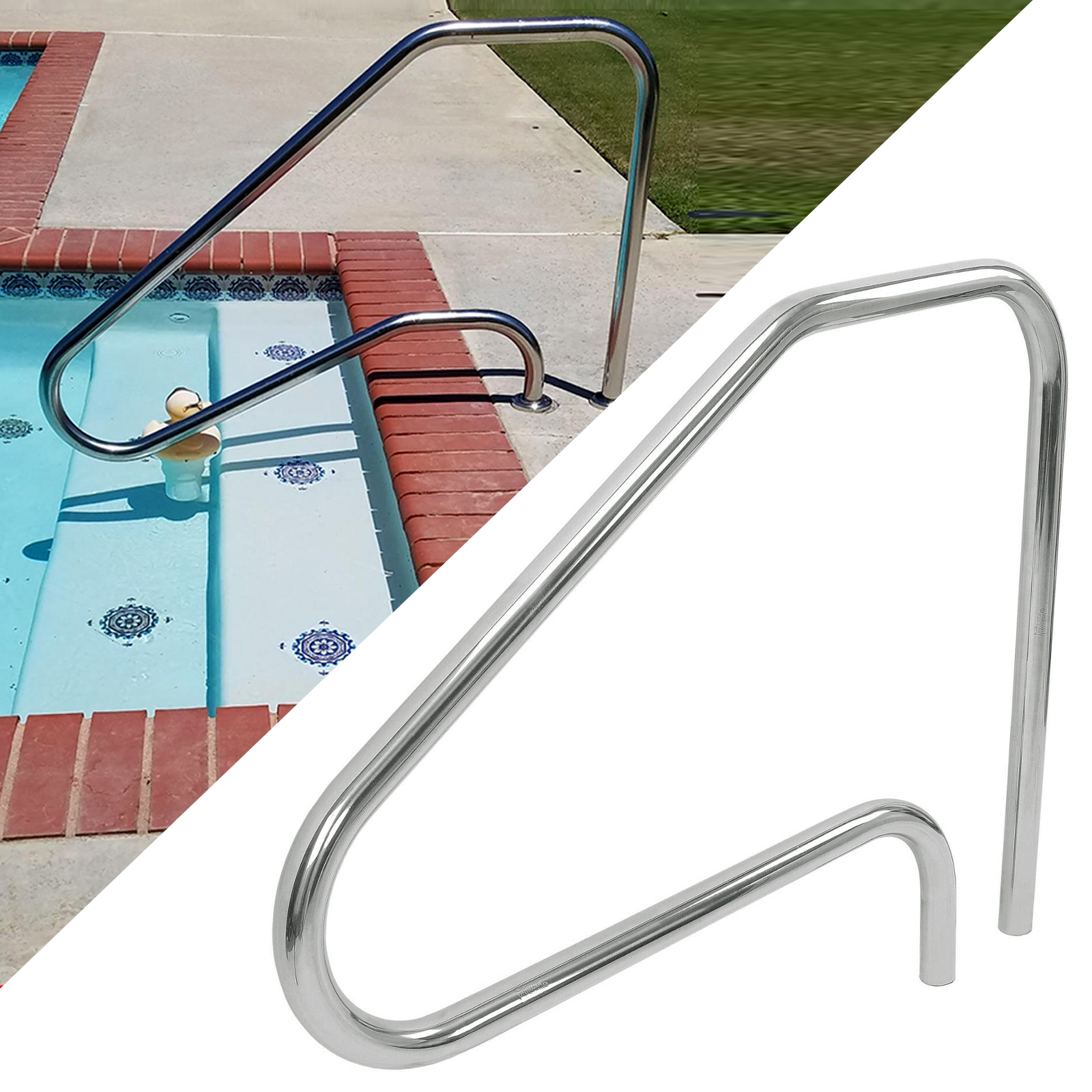 HECASA Pool Handrail 45x36 In Swimming Pool Hand Rail In-ground ...