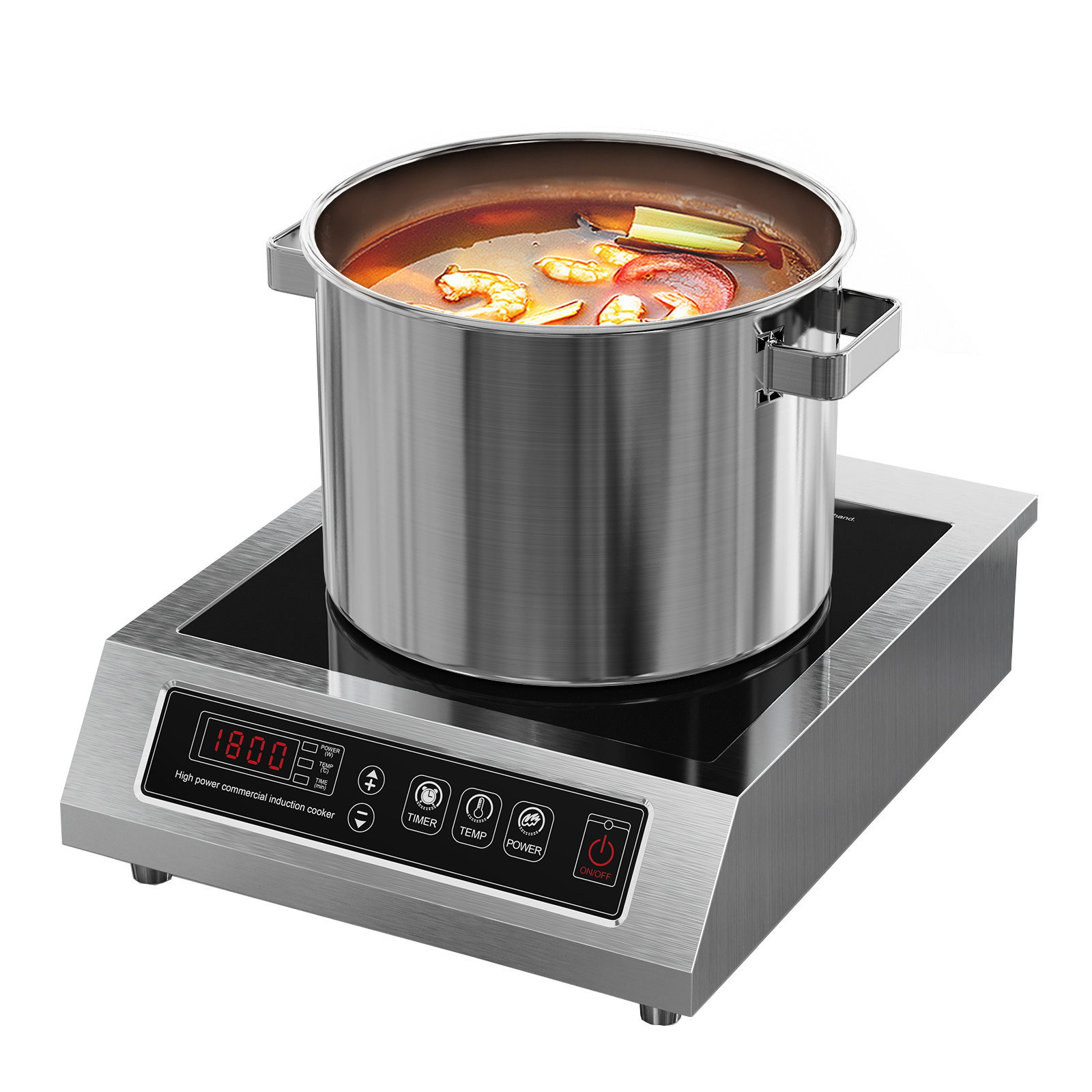 Burners Induction Cooktop 9" Coils 1800W/120V for Even Heating Hot ...