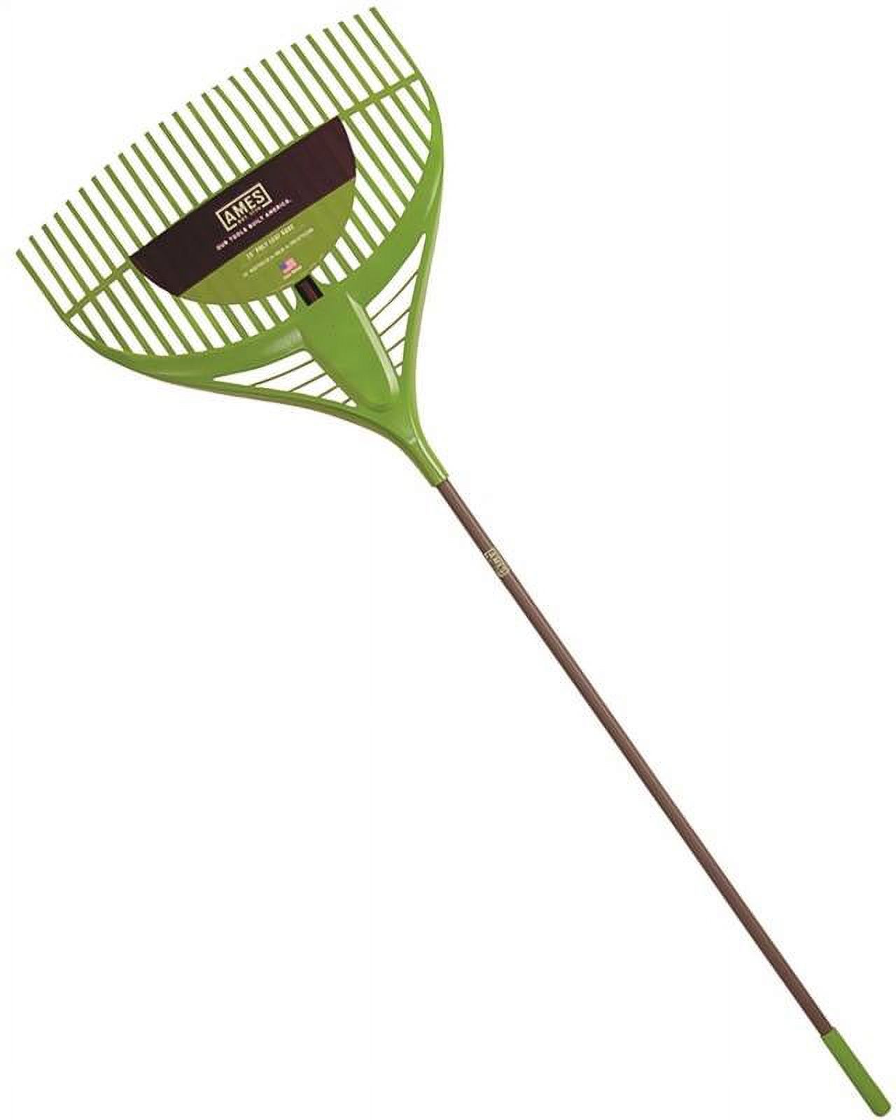 AMES Collector Series 2915806 Leaf Rake, Poly Tine, 26-Tine, Steel ...