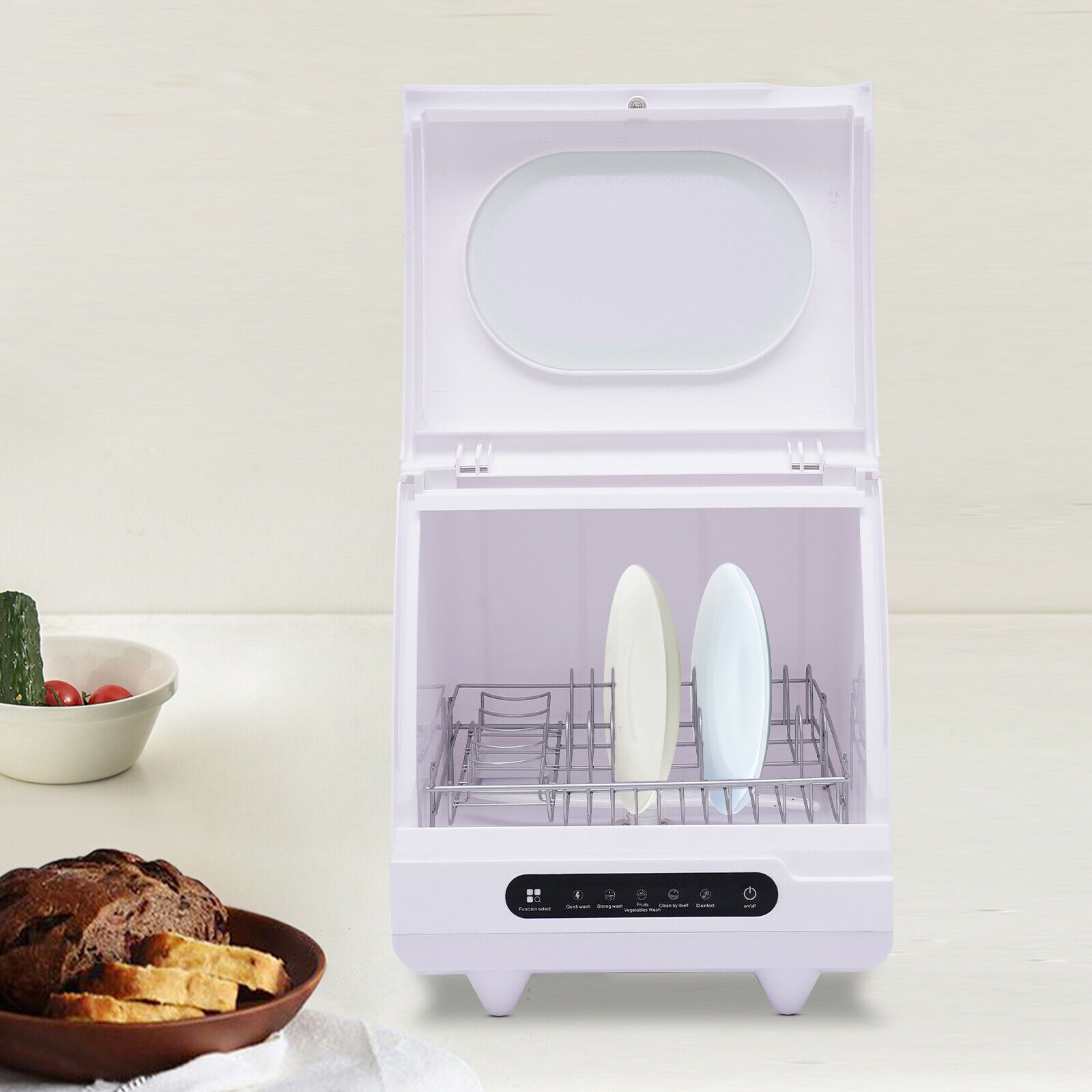 Portable Countertop Dishwasher, Mini Dishwasher with 360° Spray Arms ...