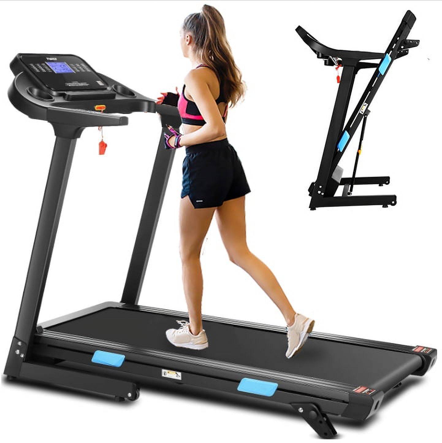 Treadmill with Incline, ADNOOM 3.25HP 18-Inch Wide Treadmill, 300lb ...