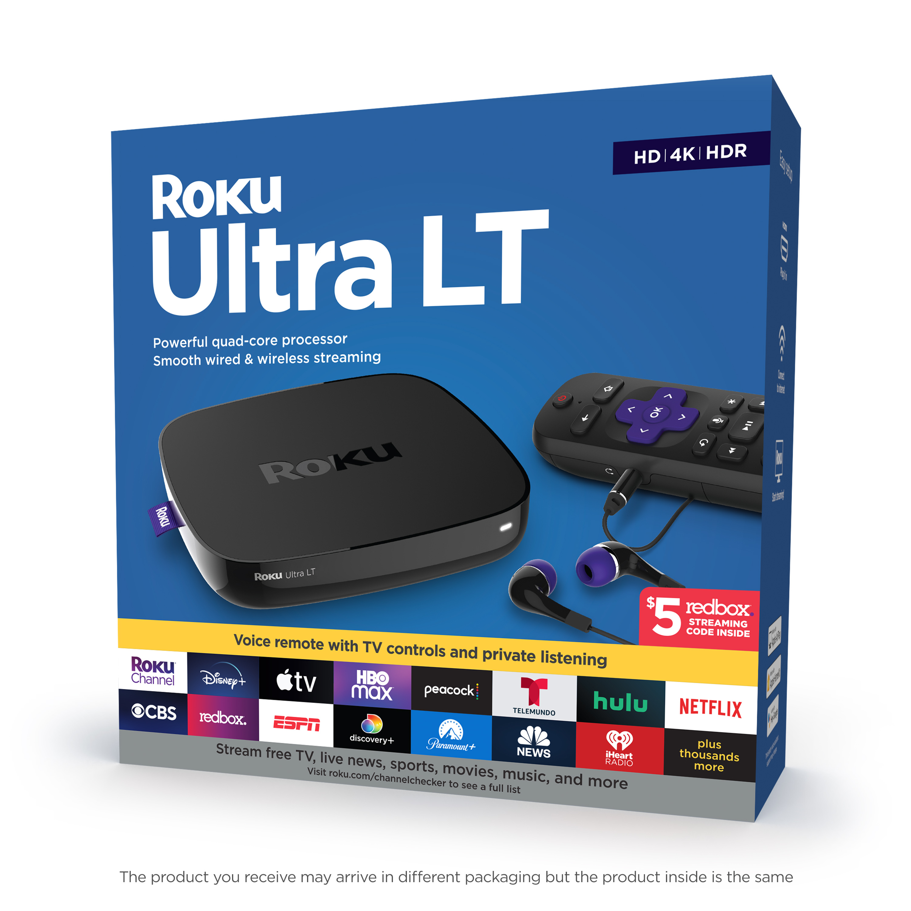 Roku Ultra LT 2019 HD/4K/HDR Streaming Device with Ethernet Port and ...