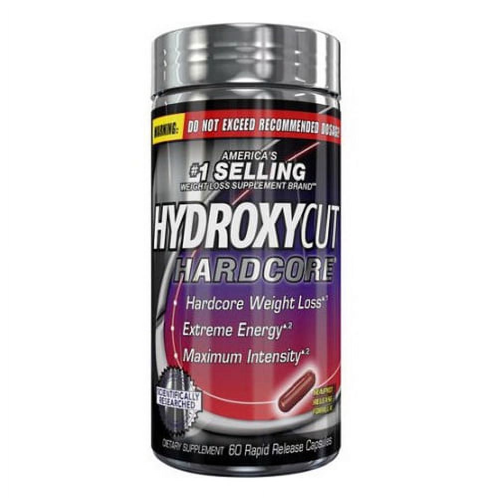 HydroxyCut Hardcore Weight Loss and Energy Rapid Release Capsules, 60 ...