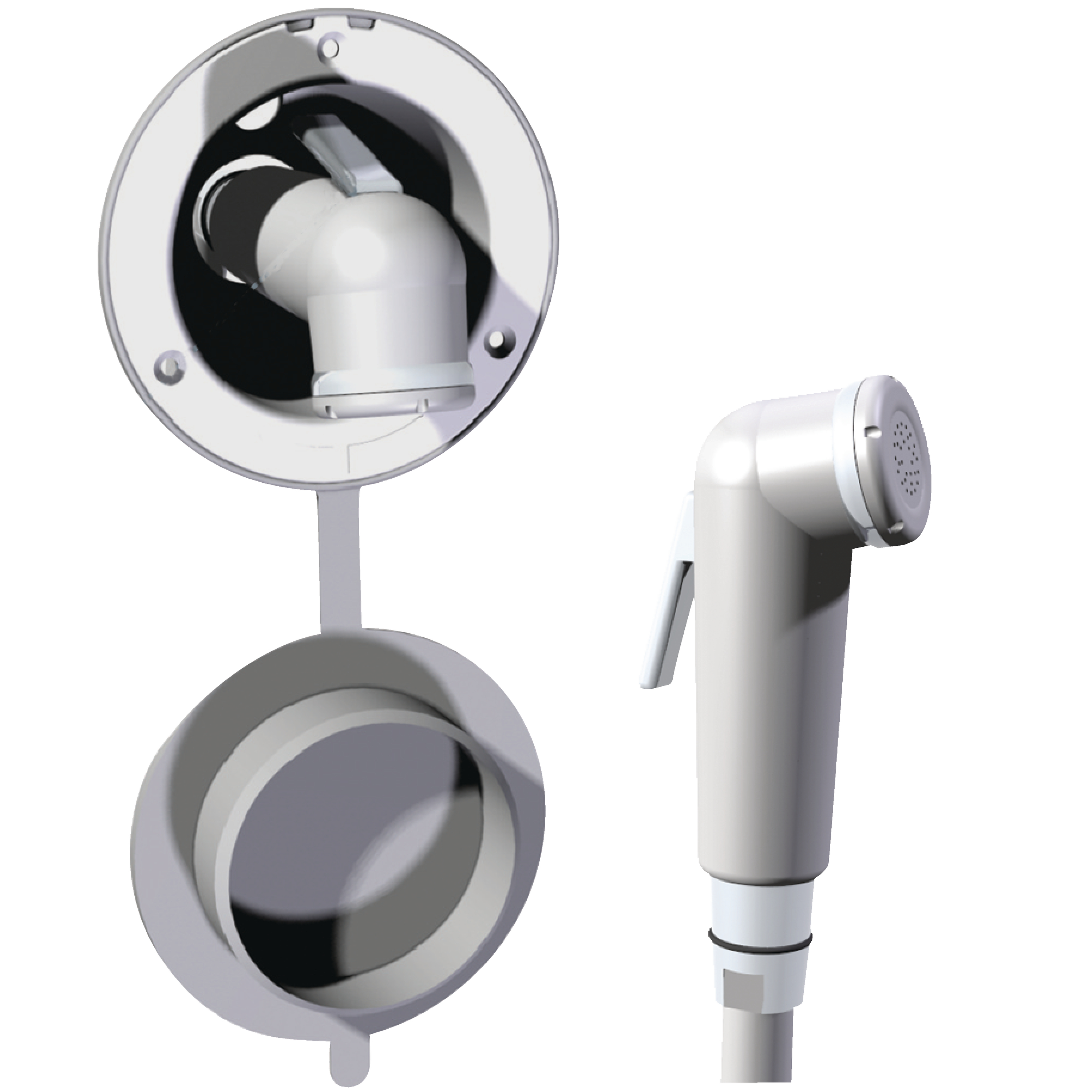 Whale Water Systems RT3000 White Swim 'N' Rinse Cold Water Compact ...