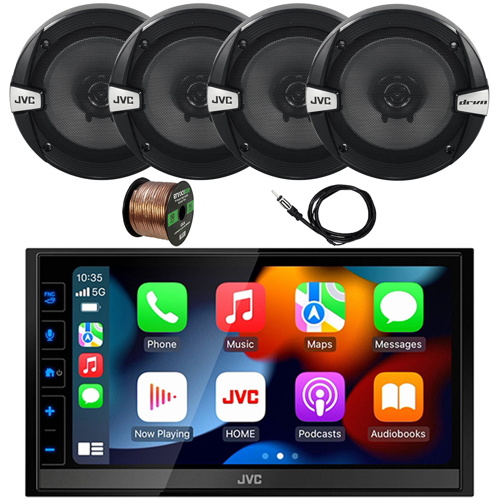JVC Double DIN 6.8" Touchscreen HDMI Bluetooth USB Digital Multimedia ...