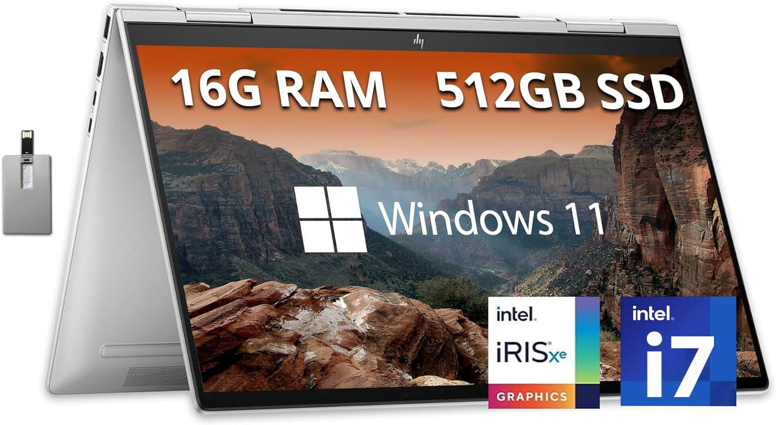 HP Envy x360 2-in-1 15.6" FHD Touchscreen Laptop, Intel Core i7-1355U ...