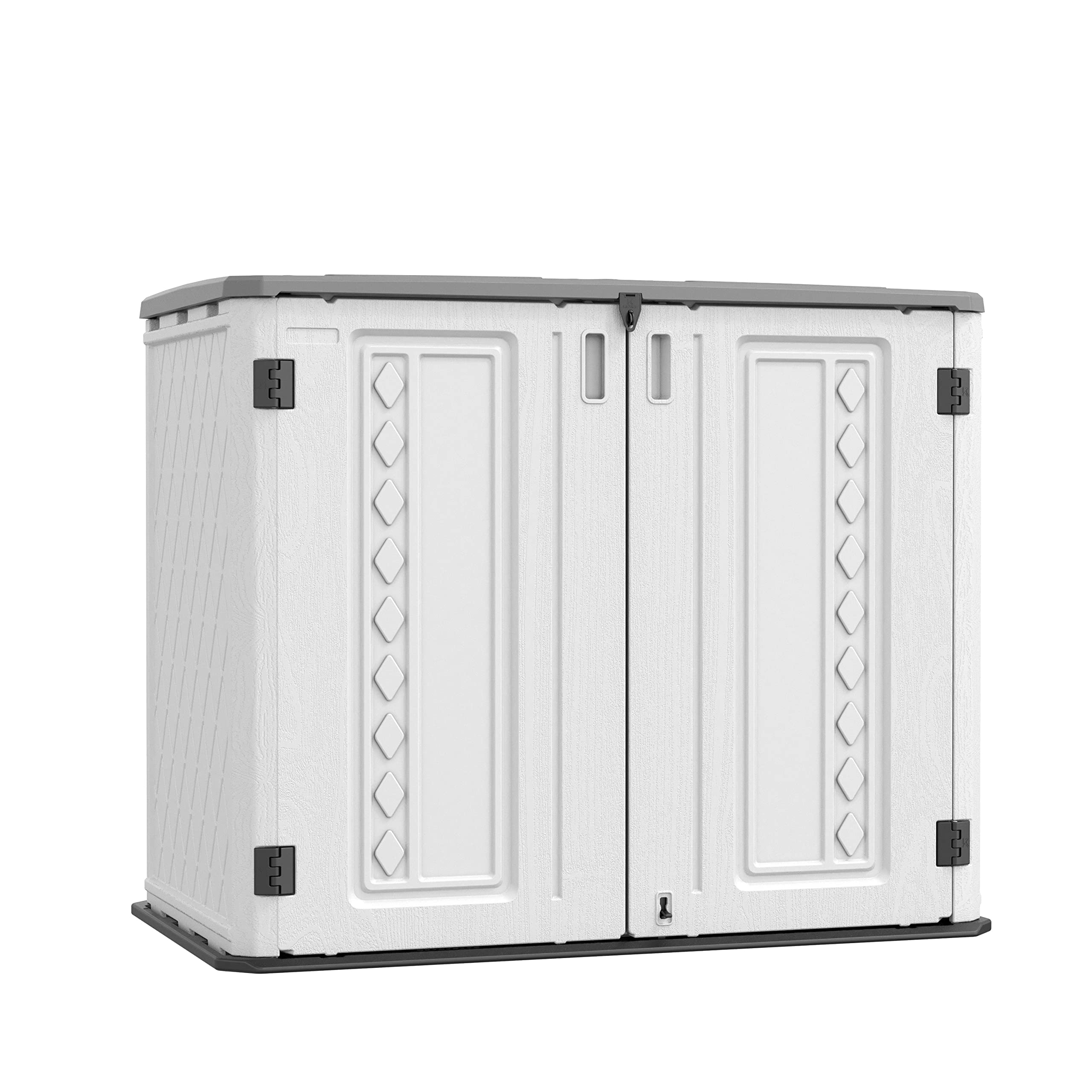 Kinying Horizontal Storage Shed Multi-Function, Lockable Outdoor ...