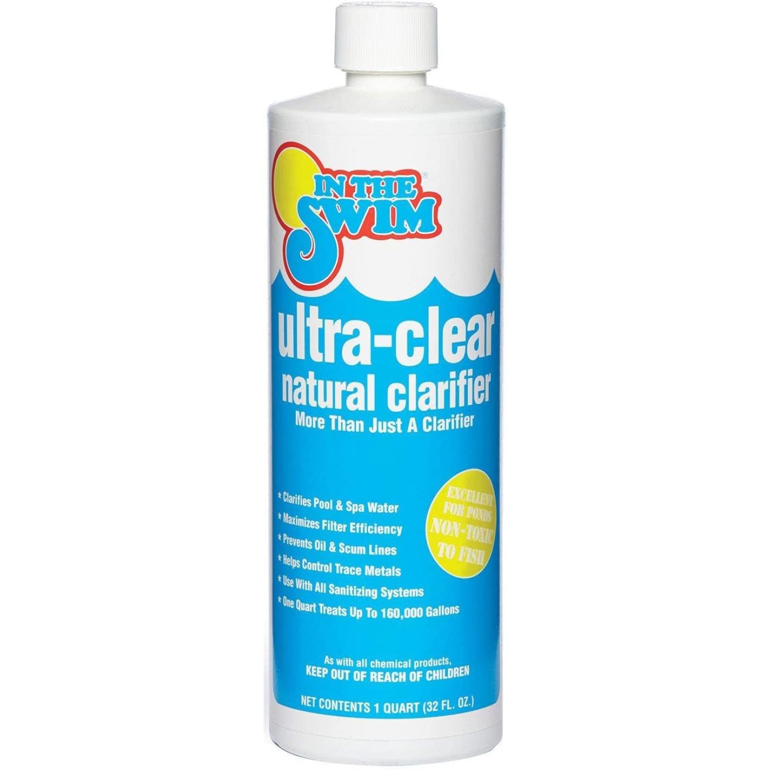 GxIne Ultra-Clear 4-in-1 Swimming Pool Clarifier - 1 Quart - Texas Outlet