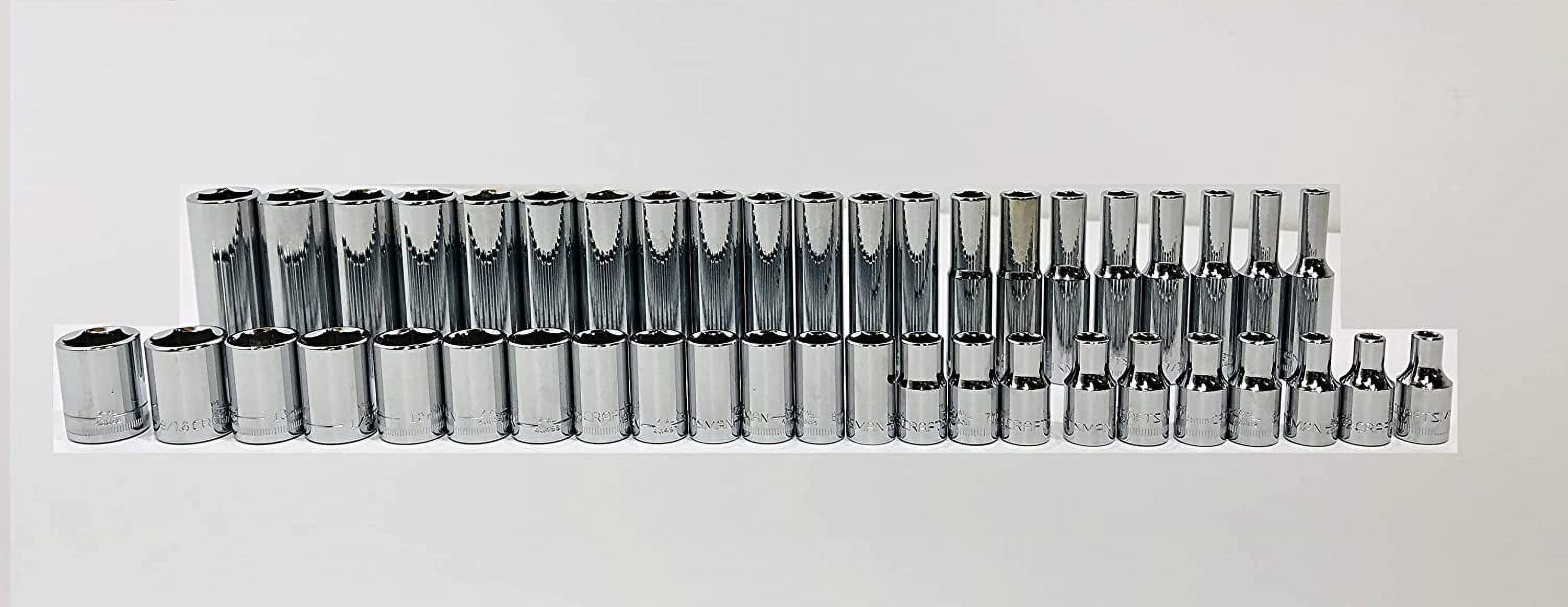 Craftsman 44 Piece 1/4" inch Drive 6 Point Socket Set (SAE & Metric ...