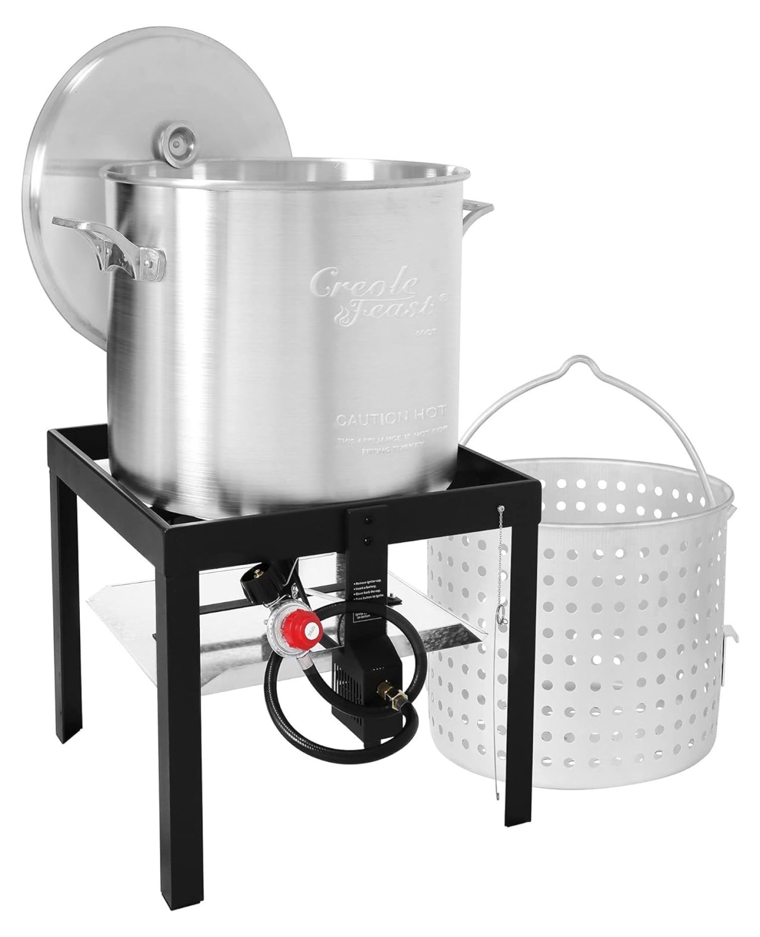 SBK0601 60 Qt. Seafood Boiling Kit with Strainer, Outdoor Aluminum ...