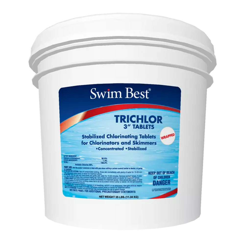 Swim Best 3" Stabilized Trichlor Chlorine Tablets Unwrapped 25 lb ...