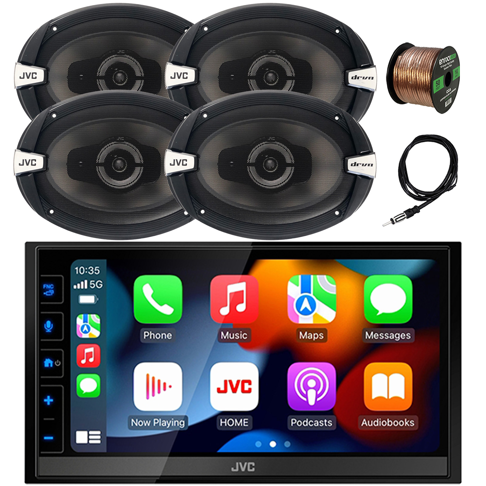 JVC Double DIN 6.8" Touchscreen HDMI Bluetooth USB Digital Multimedia ...