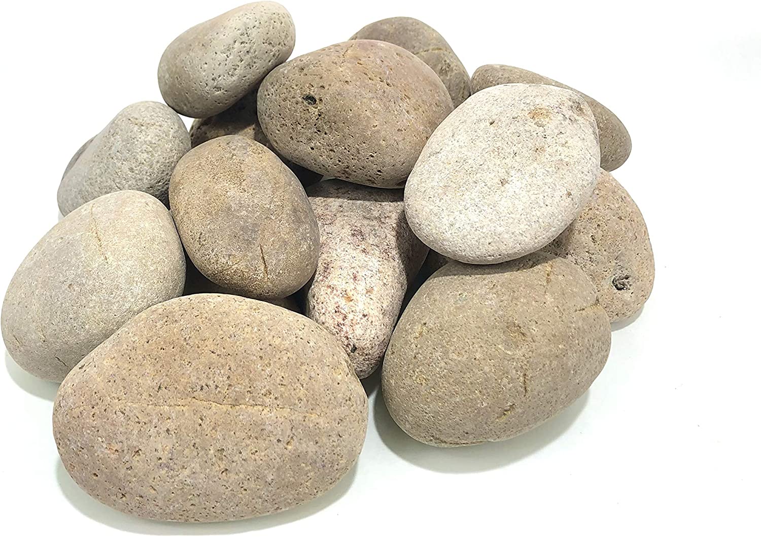 50 Lb. Premium Large Buff Mexican Beach Pebbles 3-5 inches, Decor ...