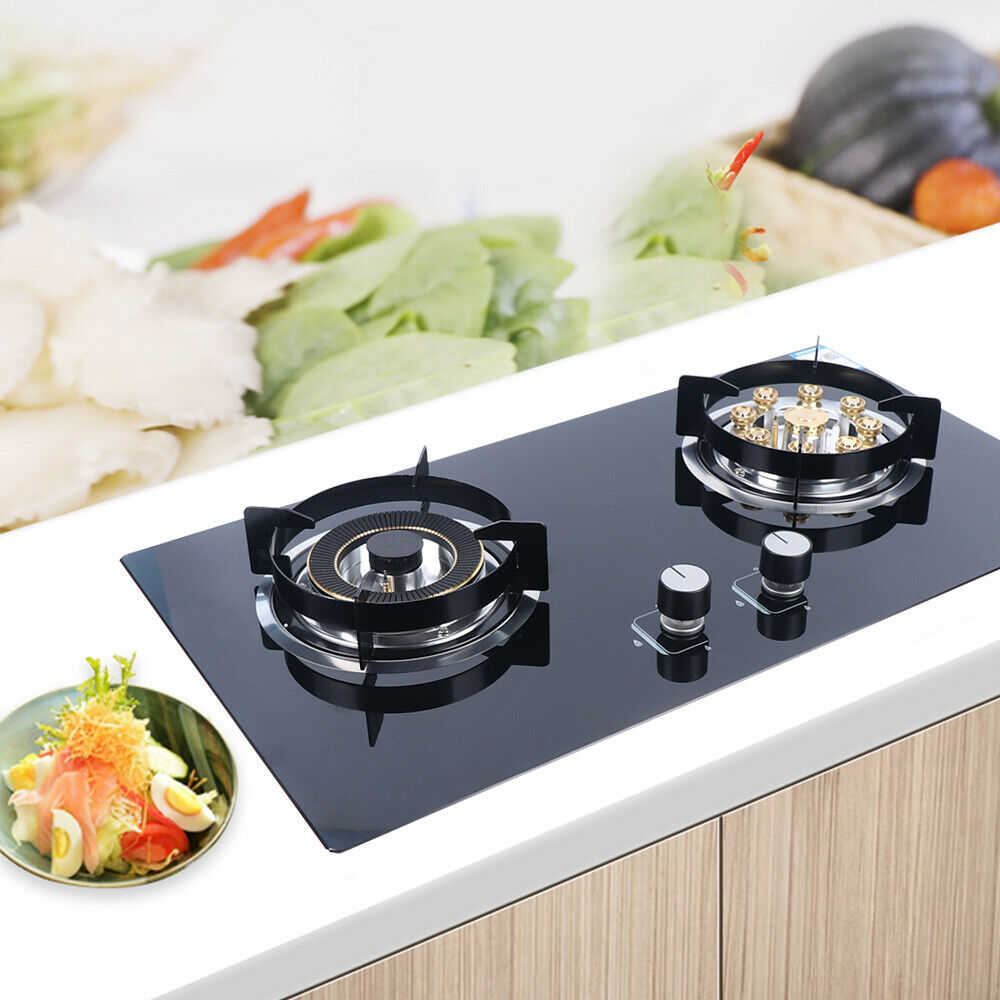 DENEST 2 Burner Built-in Gas Cooktop Stove Natural Gas - Texas Outlet