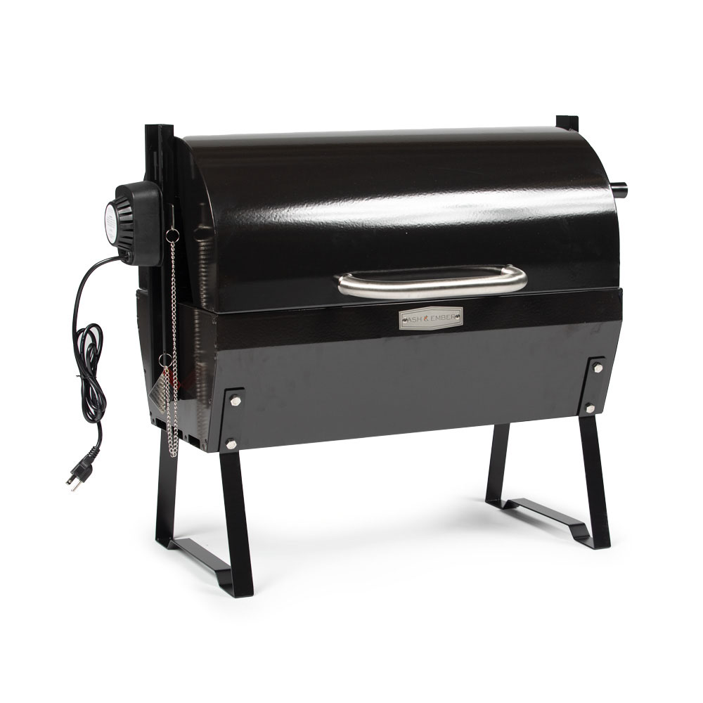Ash & Ember 4W Rotisserie Spit Roaster Grill, Rated 33 LB, Horizontal ...