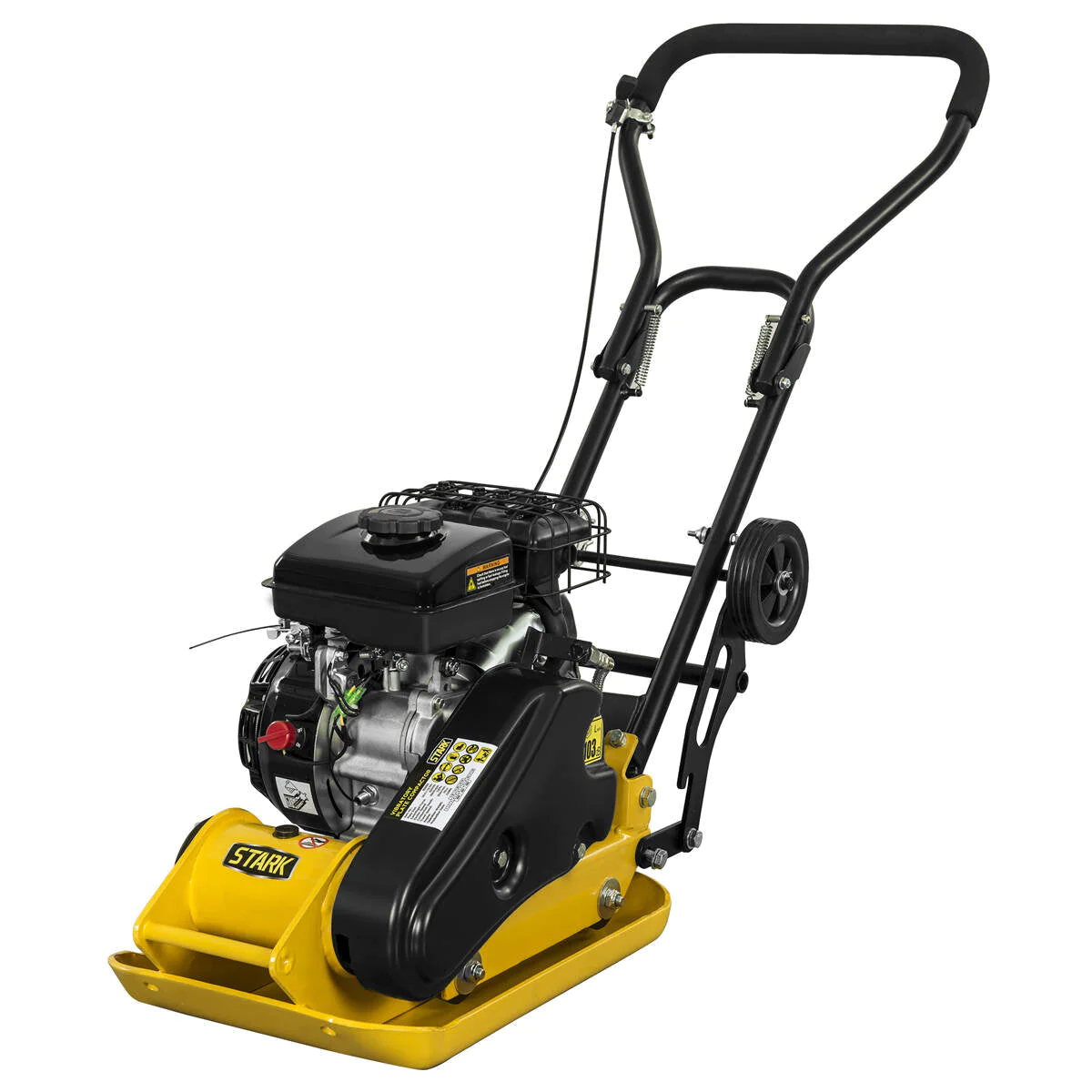 3HP Walk Behind Soil Vibratory Plate Compactor Rammer Foldable Handle w ...