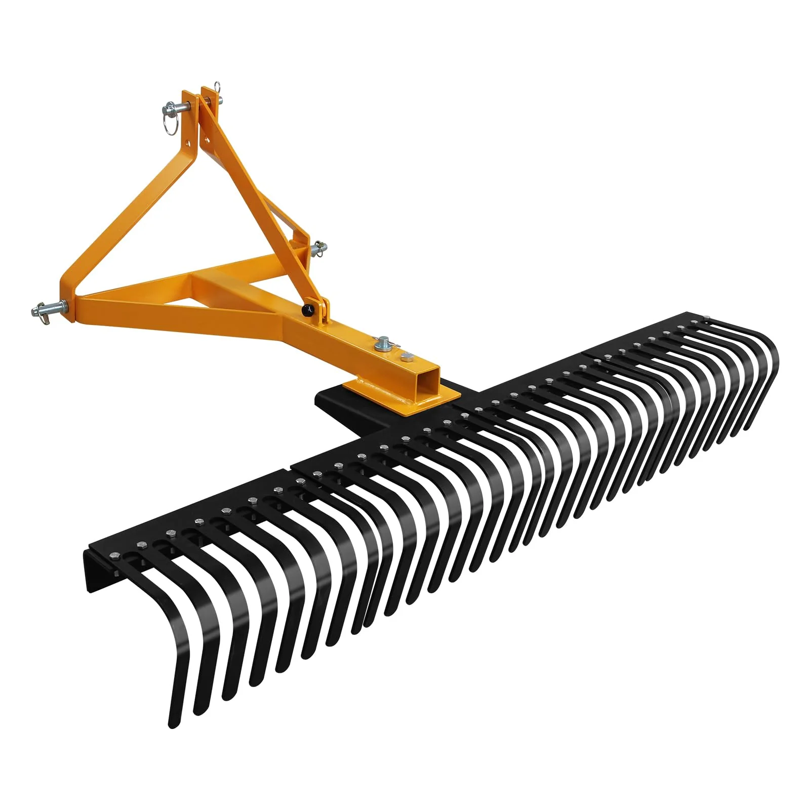Heavy Duty Landscape Rock Rake 3 Point Attach 5 FT Tow Behind Garden ...