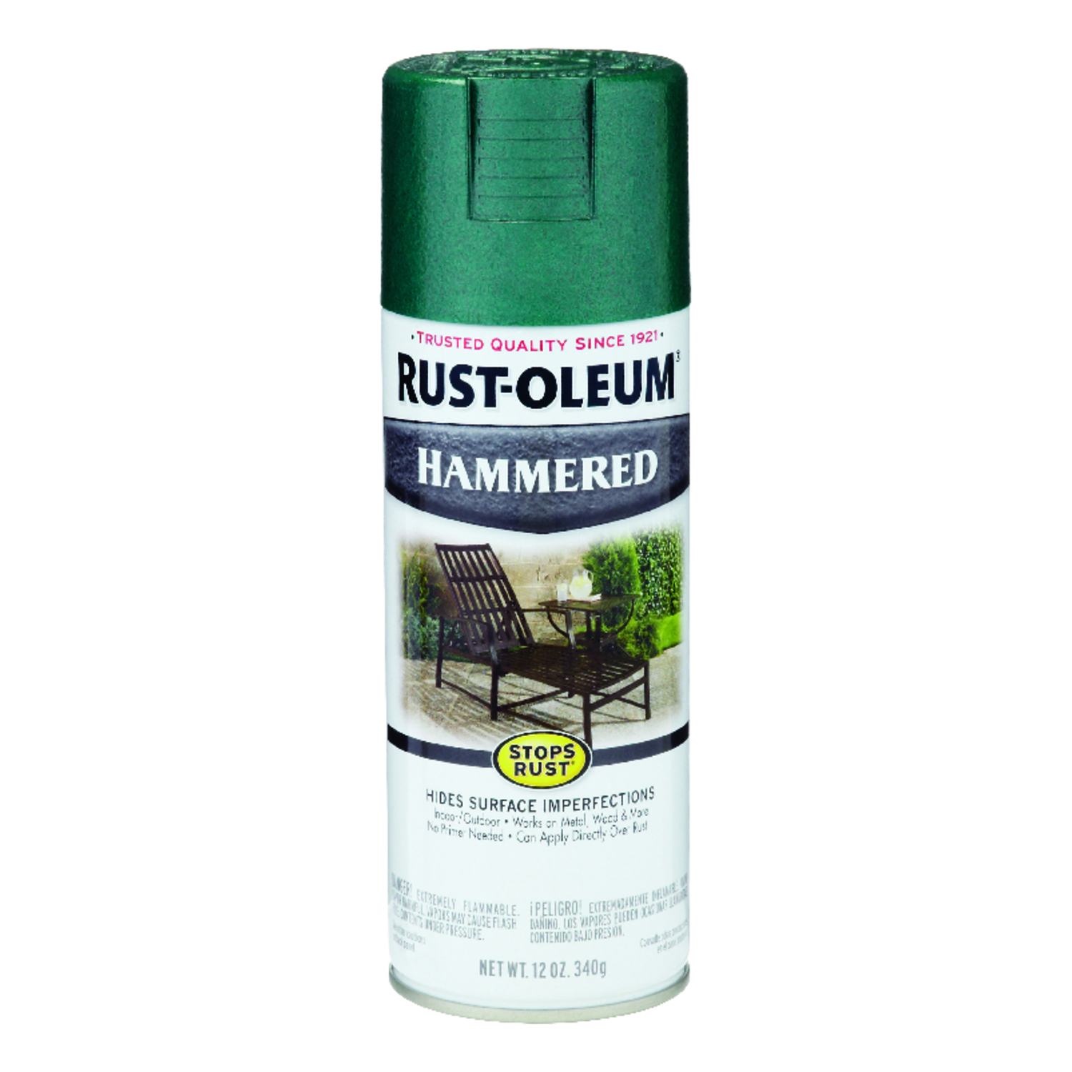 Rust-Oleum Stops Rust Hammered Deep Green Spray Paint 12 oz - Texas Outlet