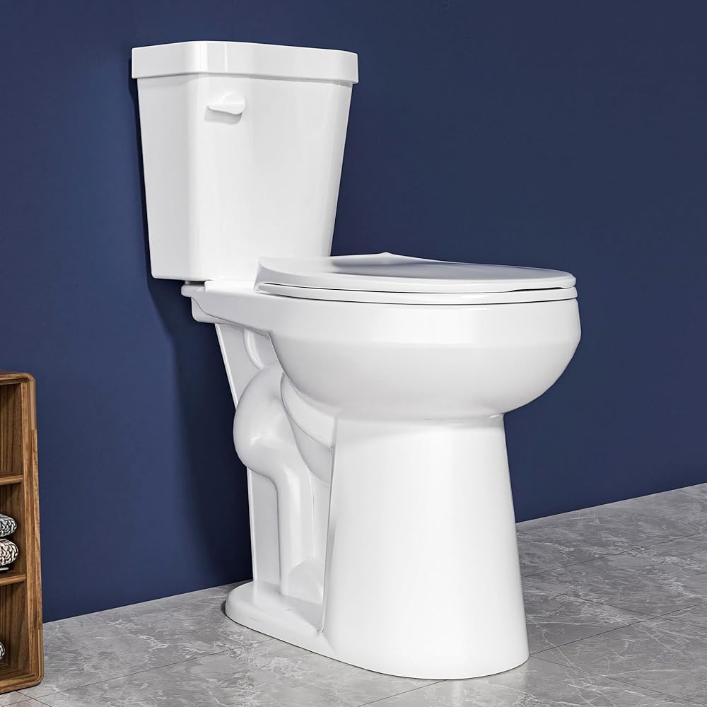 Extra Tall Toilet 21 Inch - High Toilet for Seniors,Two Piece Bathroom ...