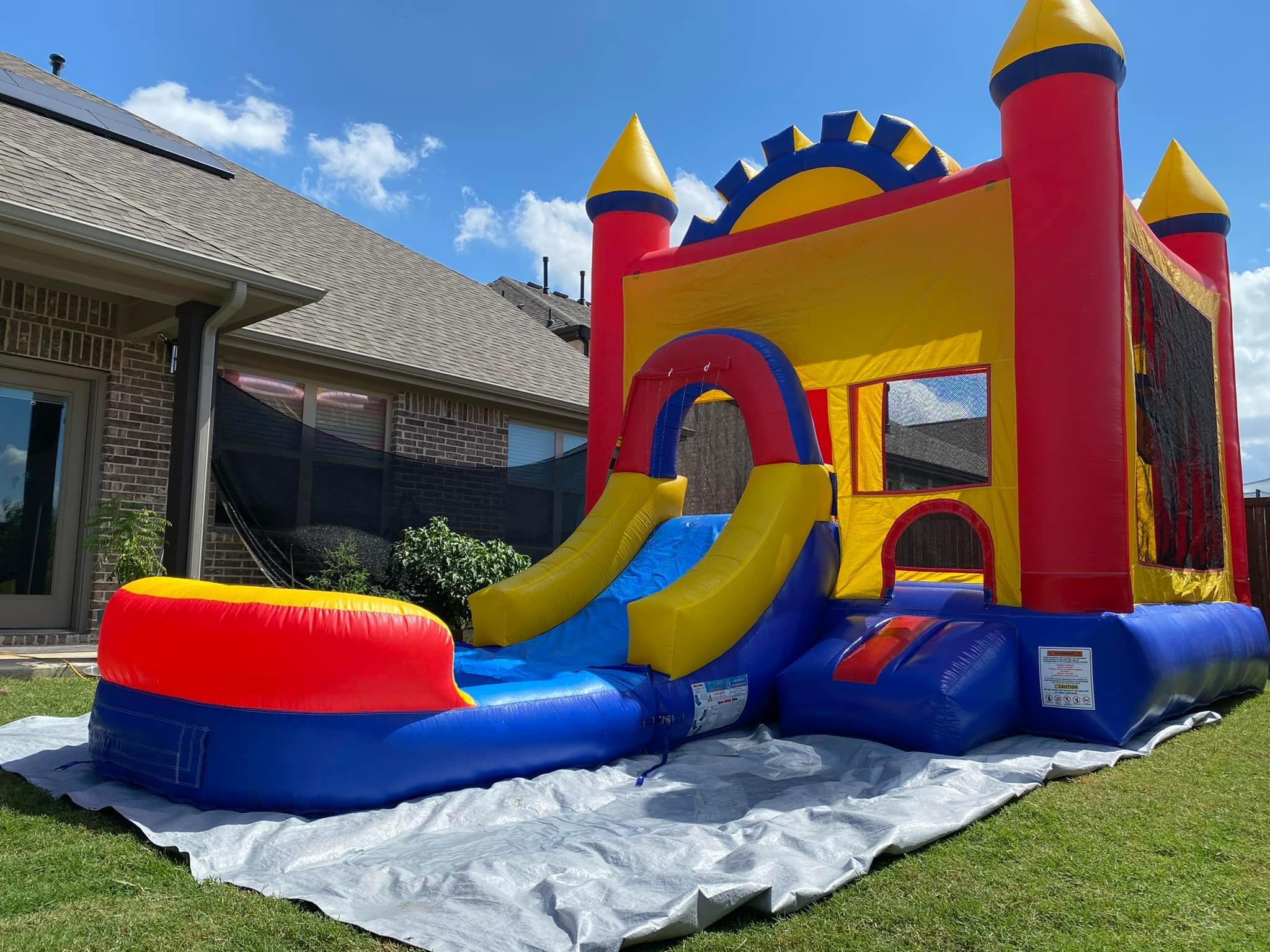 Commercial Vinyl Bounce House For Kids, PVC Bounce Castle With Slide ...