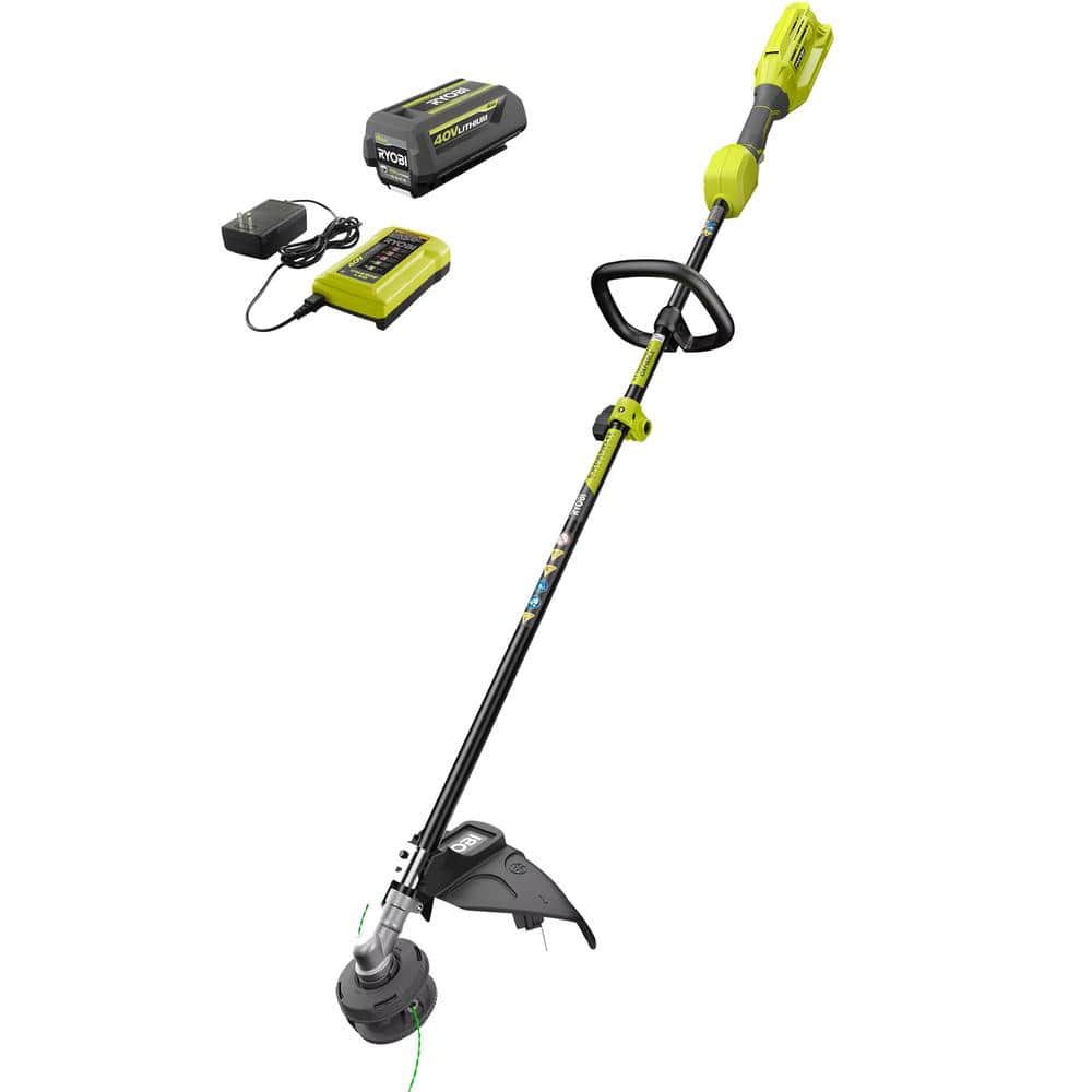 RYOBI 40V Expand-It Cordless Battery Attachment Capable String Trimmer ...