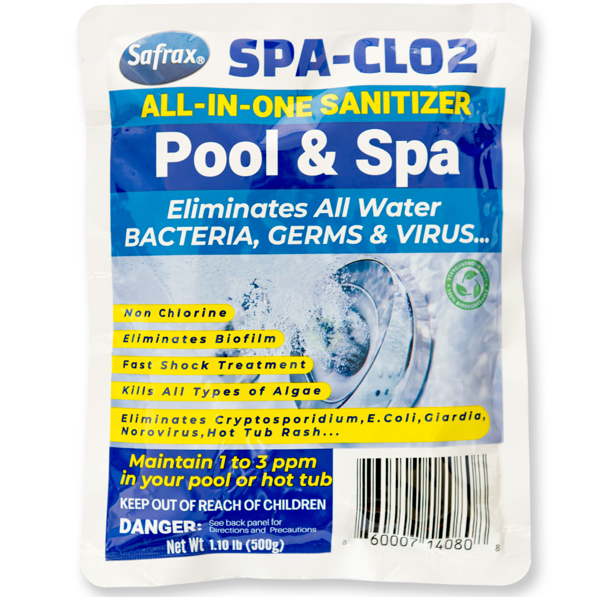 SAFRAX Chlorine Dioxide CLO2 Tablets for SPA, Hot Tubs, Jacuzzi, and ...