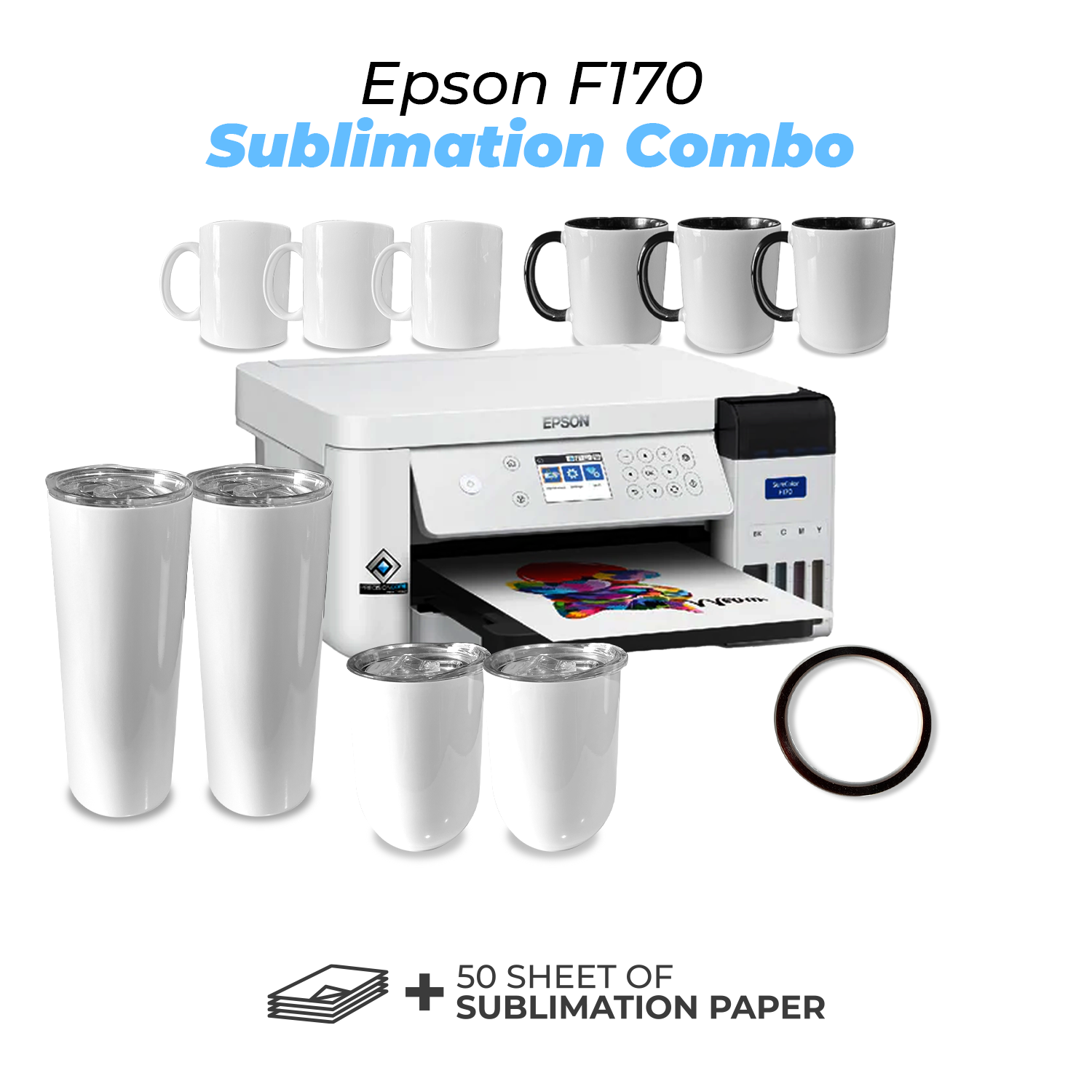 Epson Surecolor F170 Dye Sublimation Printer Starter Bundle - Walmart Texas
