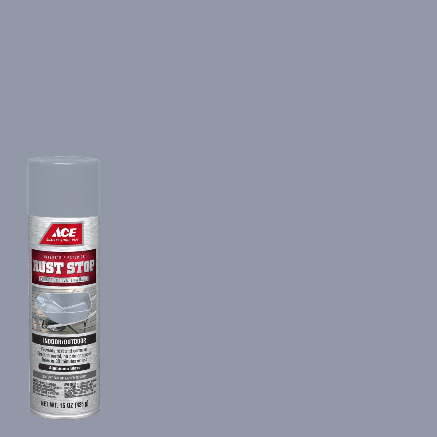 Ace Rust Stop Gloss Aluminum Protective Enamel Spray Paint 15 oz ...