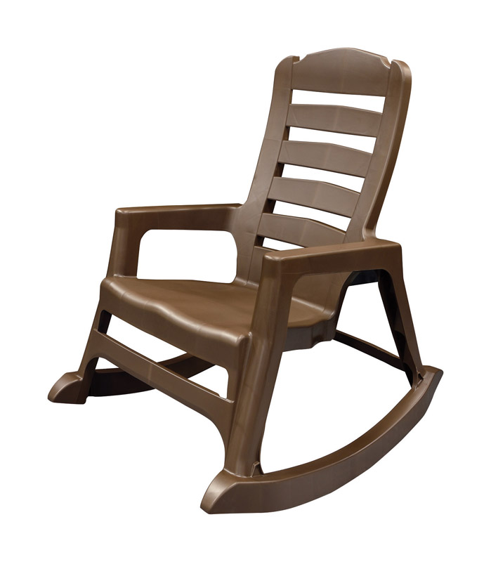 Adams Big Easy Earth Brown Polypropylene Frame Rocking Chair - Walmart ...