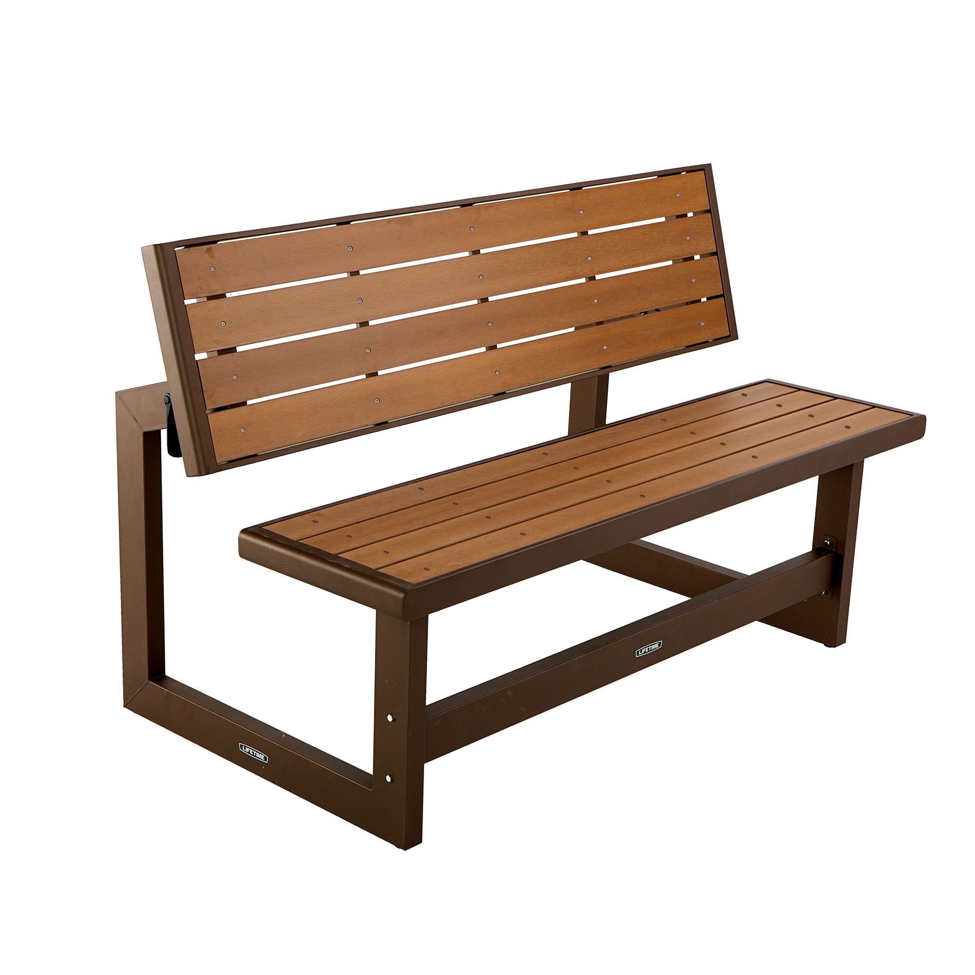 Lifetime Outdoor Convertible Bench, Light Brown, 60139 - Texas Outlet