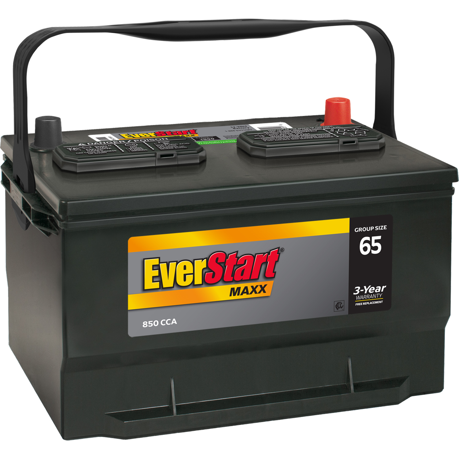 EverStart Maxx Lead Acid Automotive Battery, Group Size 65 12 Volt 850 ...