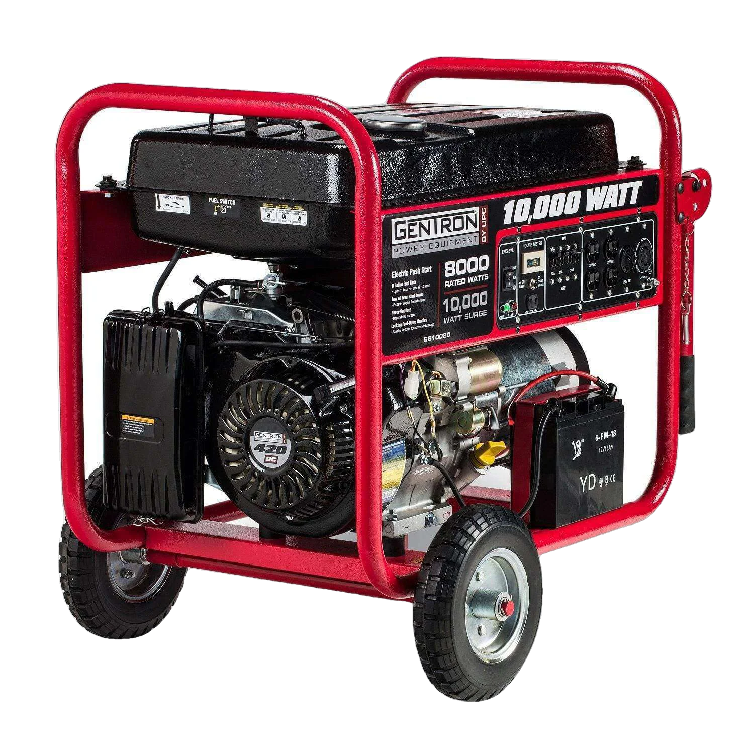 Gentron GG10020 8000W/1000W Electric Start Portable Gas Generator New ...